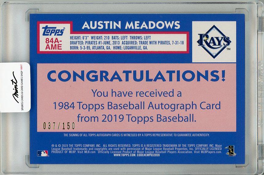 ミントモール / MINT 梅田店 / 2019 TOPPS Austin Meadows 1984 Topps Baseball ...