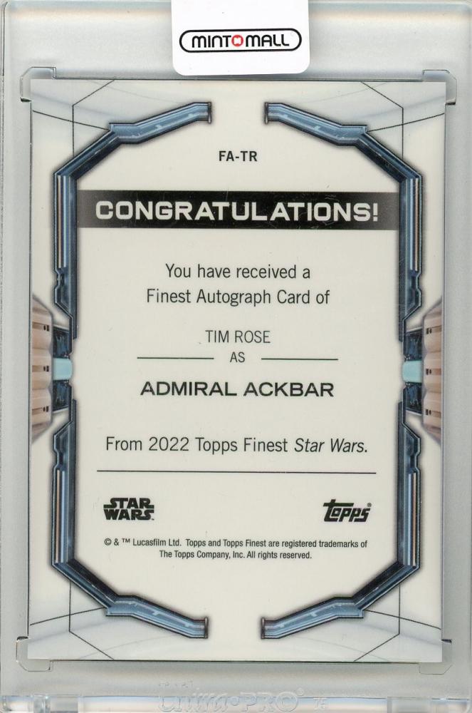 ミントモール / MINT 新宿店 / 2022 TOPPS Star Wars Finest Autograph Tim Rose as ...