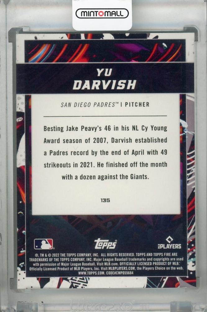 ミントモール / MINT 浦和店 / 2022 Topps Fire San Diego Padres Yu Darvish Base Gold Minted(パラレル版)