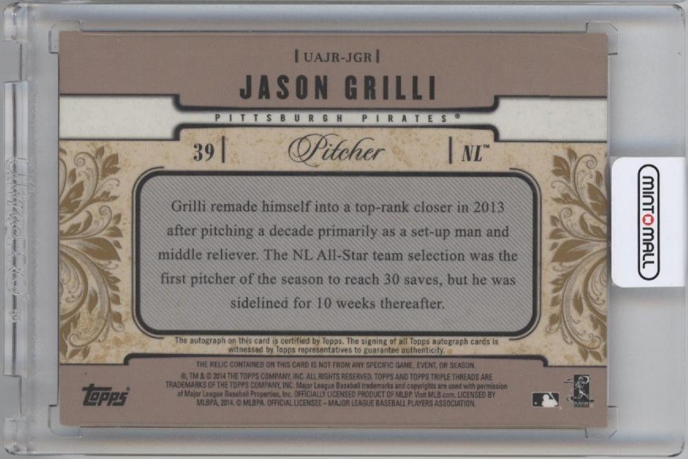 ミントモール / MINT 立川店 / 2014 TOPPS TRIPLE THREADS Jason Grilli Autograph ...