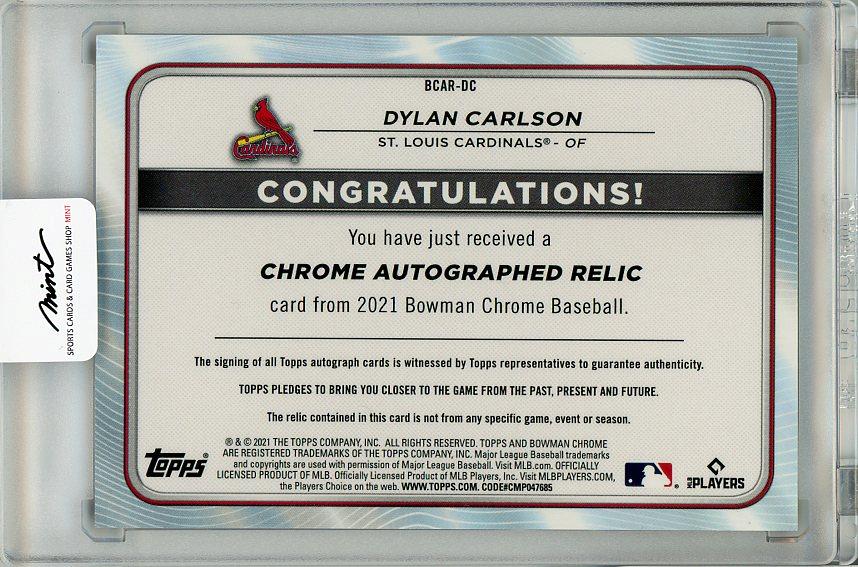 ミントモール / MINT 梅田店 / 2021 TOPPS Bowman Chrome Dylan Carlson Autograph ...