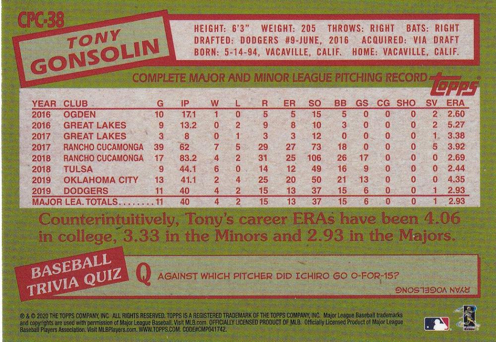 ミントモール / MINT 浦和店 / 2020 Topps Silver Pack Los Angeles Dodgers Tony ...