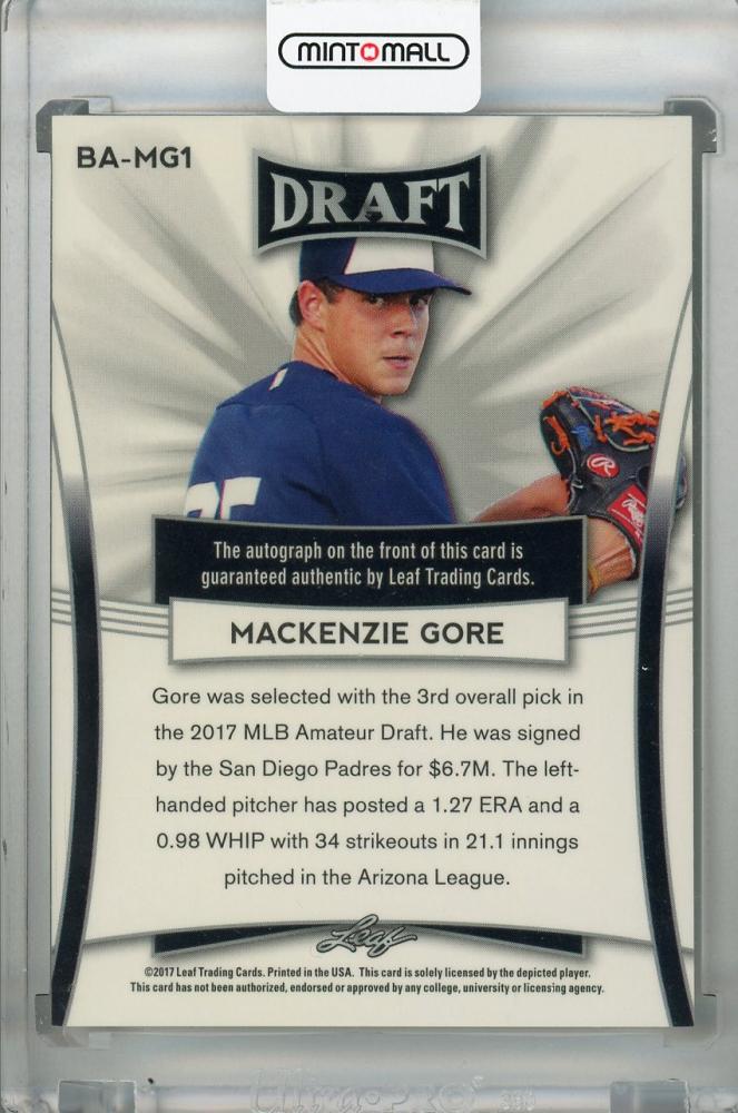 ミントモール / MINT 浦和店 / 2017 Leaf Metal Draft MacKenzie Gore Autographs