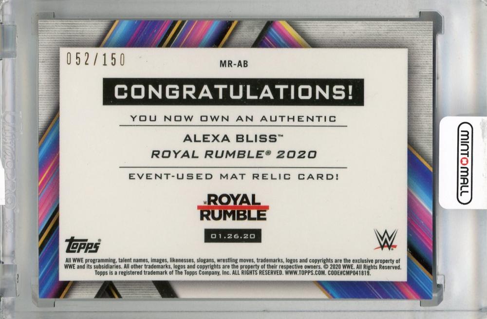 ミントモール / MINT 新宿店 / 2020 TOPPS WWE Women's Division Mat Relics Pink # ...