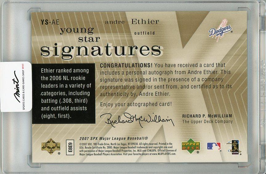 ミントモール / MINT 梅田店 / 2007 UPPER DECK SPx Andre Ethier Autograph