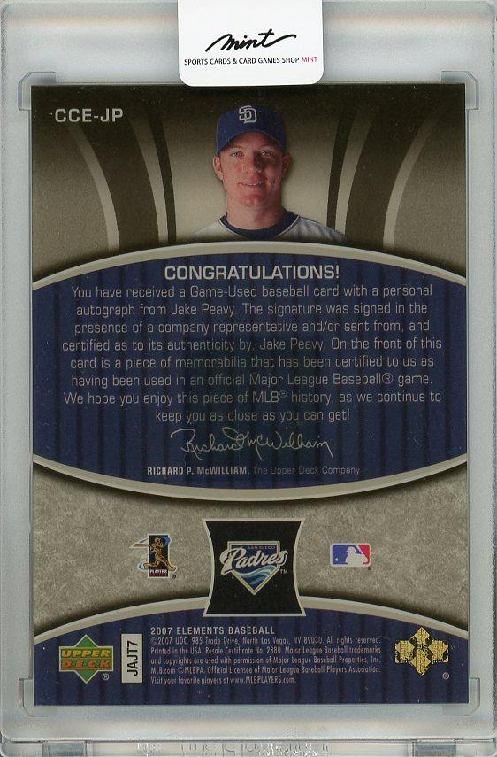 ミントモール / MINT 梅田店 / 【裏面焼けあり】2007 UPPER DECK Elements Jake Peavy ...