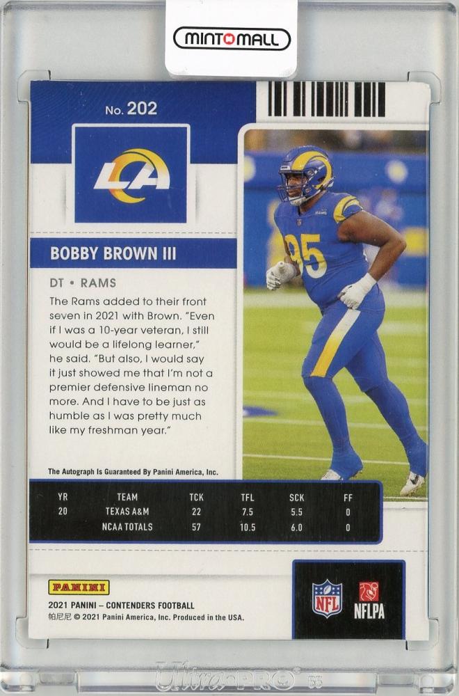 ミントモール / MINT 新宿店 / 2021 PANINI Contenders #202 Autograph RC Bobby ...