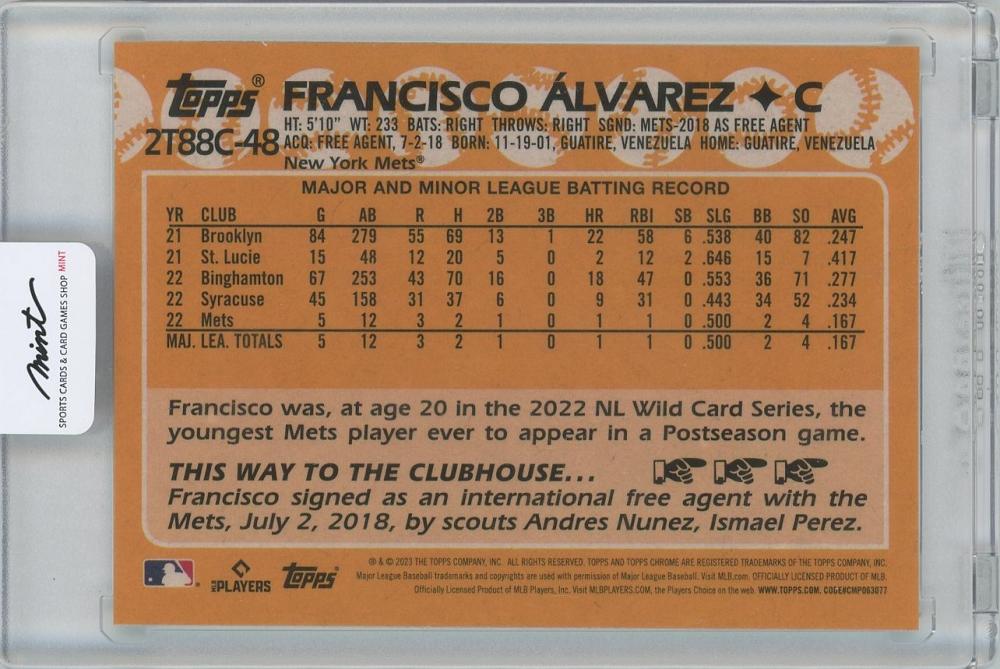 ミントモール / MINT 横浜店 / 2023 TOPPS '88 Topps Silver Pack Chrome Series 2 ...