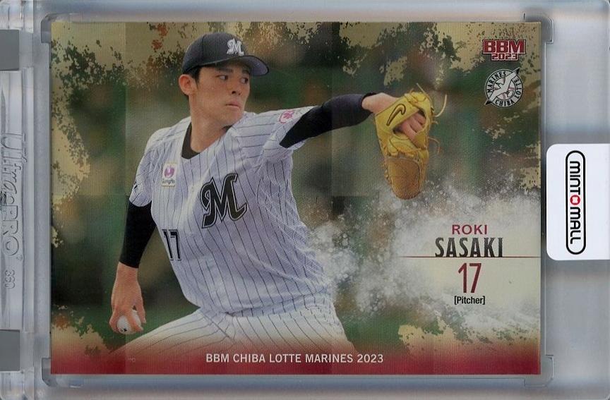 ミントモール / MINT 千葉店 / BBM 千葉ロッテマリーンズ 2023 佐々木朗希 金紙ホロPP版 099/100