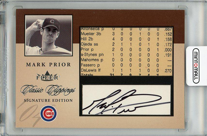 ミントモール / MINT 梅田店 / 2004 FLEER Classic Clippings Mark Prior Autograph 32/50