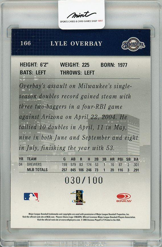 ミントモール / MINT 梅田店 / 2005 DONRUSS Studio Lyle Overbay Autograph 030/100