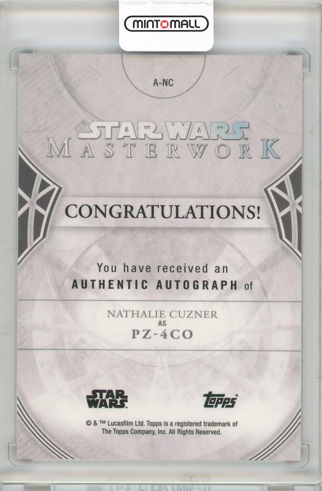 ミントモール / MINT 三宮店 / 2018 Topps Star Wars Masterwork PZ-4CO Autographs