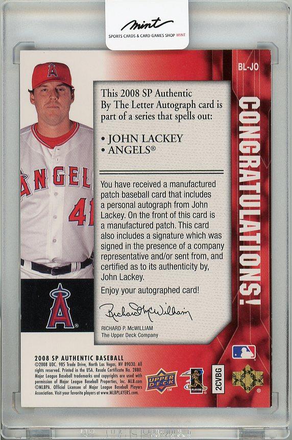 ミントモール / MINT 梅田店 / 2008 UPPER DECK SP Authentic John Lackey By The ...