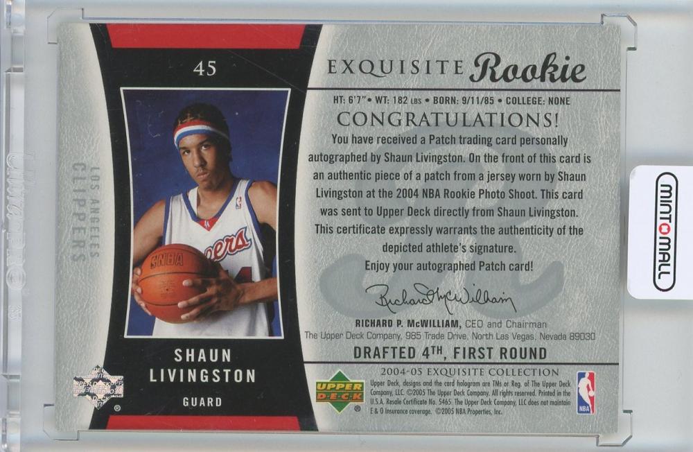 ミントモール / MINT 広島店 / 【キズあり】2004-05 Exquisite Collection Shaun Livingston ...
