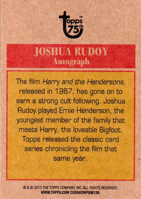 ミントモール / MINT 梅田店 / 2013 TOPPS 75th Anniversary Joshua Rudoy Autograph