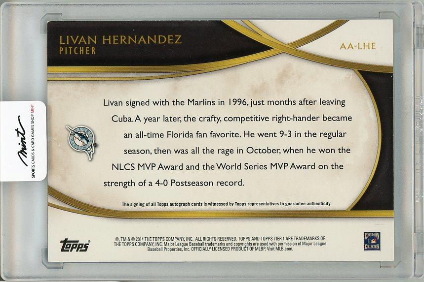 ミントモール / MINT 梅田店 / 2014 TOPPS Tier One Livan Hernandez Autograph 265/299