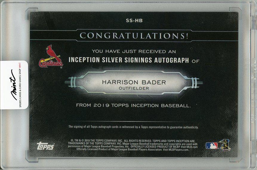 ミントモール / MINT 梅田店 / 【表面右側微キズあり】2019 TOPPS Inception Harrison Bader ...