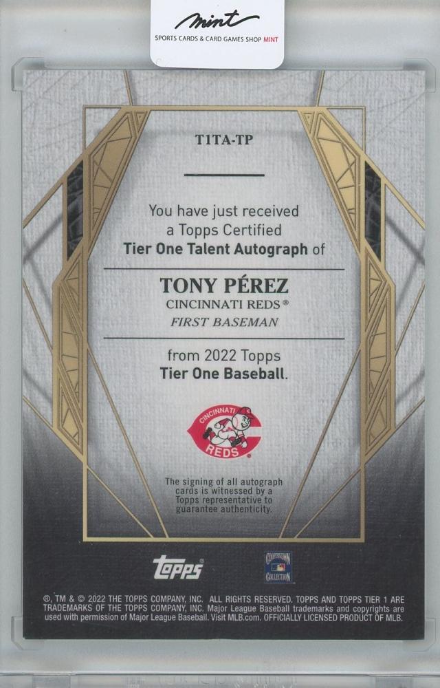 ミントモール / MINT 横浜店 / 2022 Topps Tier One Talent Autographs Tony Perez ...