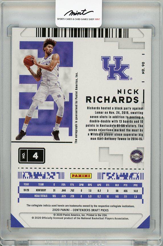 ミントモール / MINT 梅田店 / 2020 PANINI Contenders Draft Picks Nick Richards ...