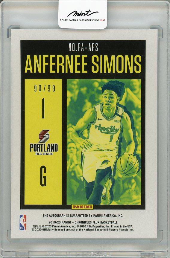 ミントモール / MINT 梅田店 / 2019-20 PANINI Chronicles Anfernee Simons Autograph ...