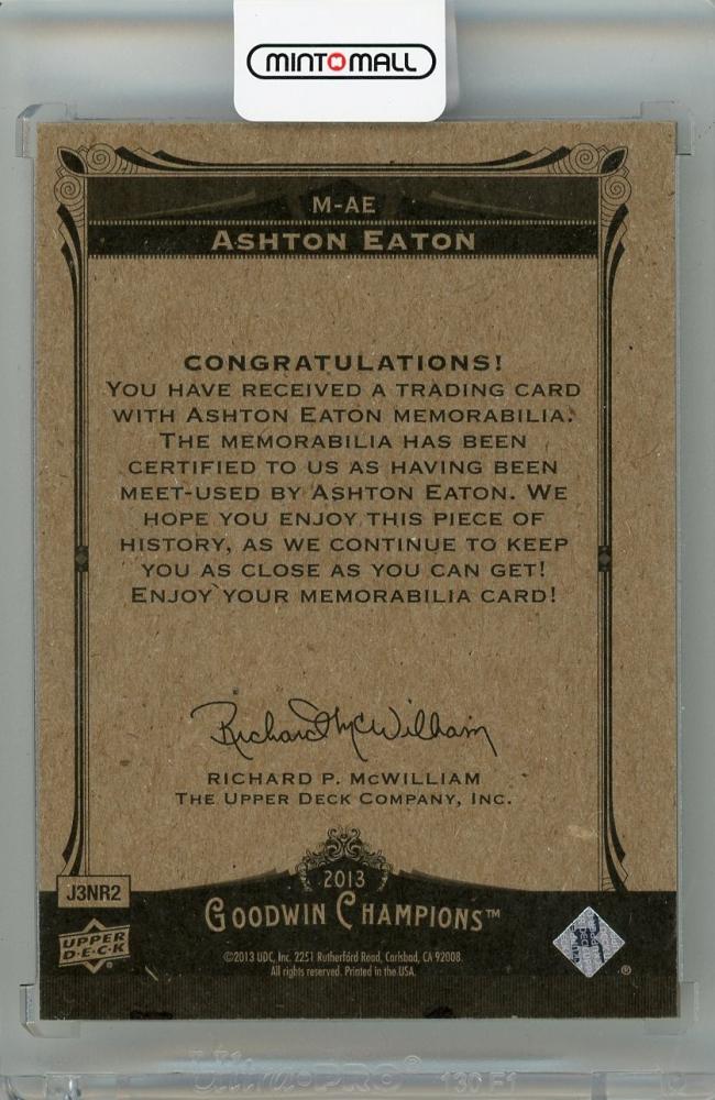 ミントモール / MINT 新宿店 / 2013 UPPER DECK Goodwin Champions Memorabilia #MAE ...