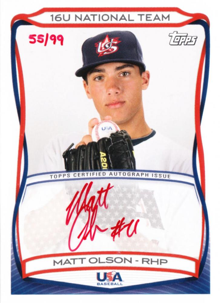 ミントモール / MINT 札幌店 / 2010 TOPPS USA Baseball Matt Olson Autograph Red 99 ...