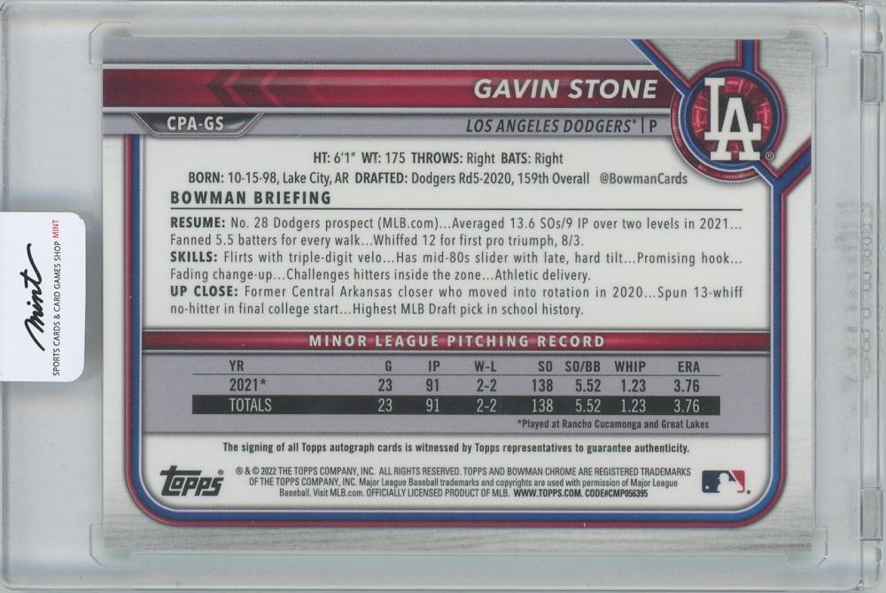 ミントモール / MINT 横浜店 / 2022 BOWMAN Chrome Prospect Autographs Atomic ...