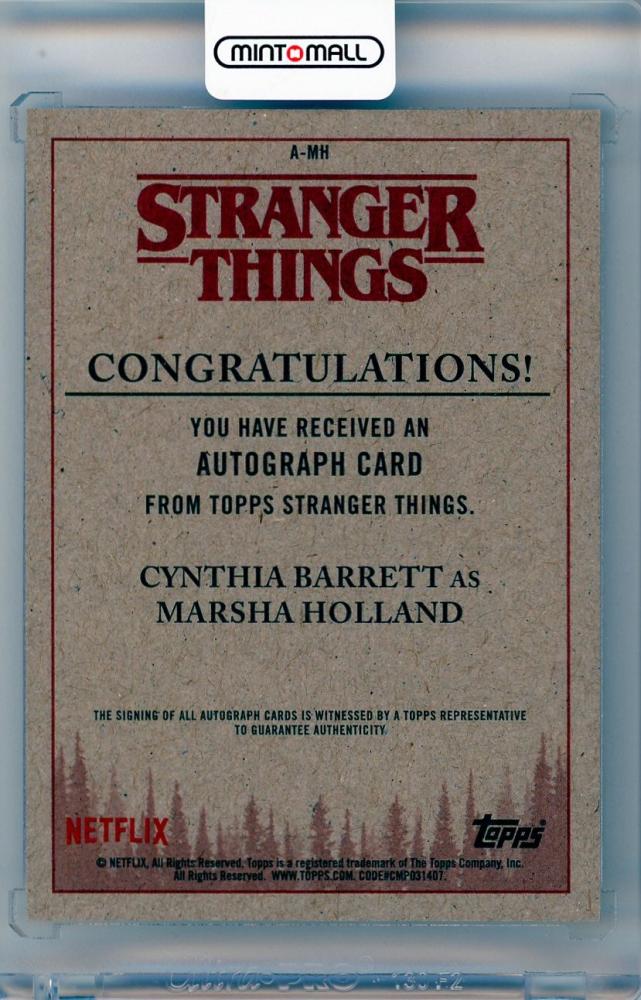 ミントモール / MINT 吉祥寺店 / 2018 TOPPS Stranger Things Season1 Cynthia Barrett ...