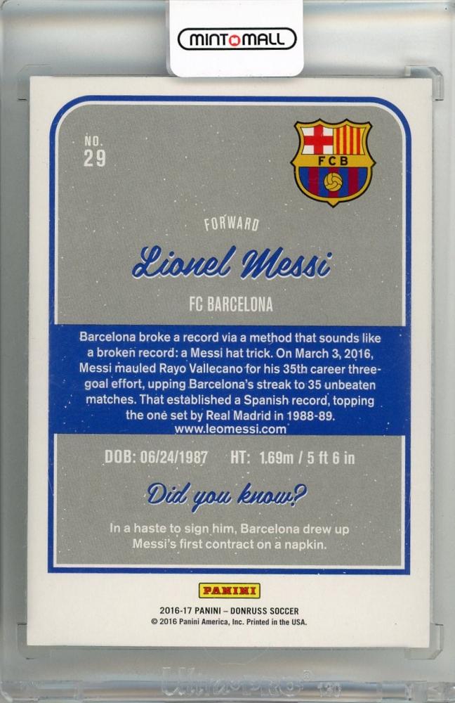 ミントモール / MINT 新宿店 / 2016-17 PANINI Donruss Holographic #29 Lionel Messi ...