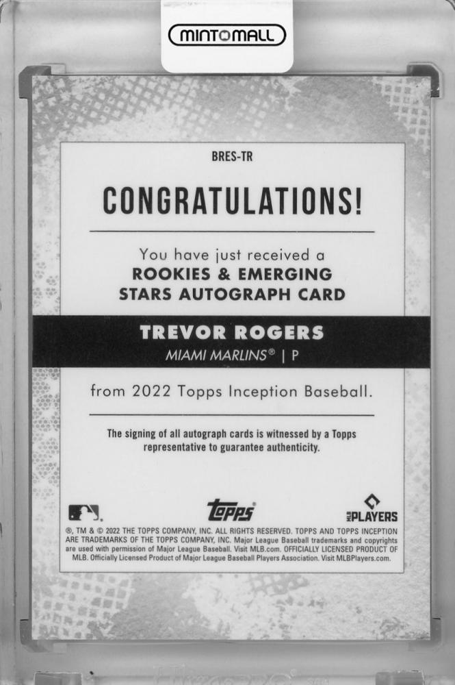 ミントモール / MINT 浦和店 / 2022 Topps Inception Miami Marlins Trevor Rogers ...