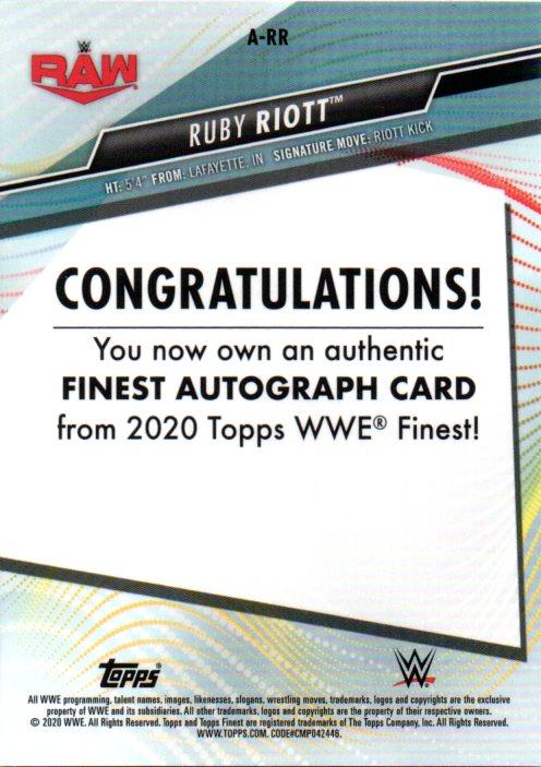 ミントモール / MINT 梅田店 / 2020 TOPPS WWE Finest Ruby Riott Autograph