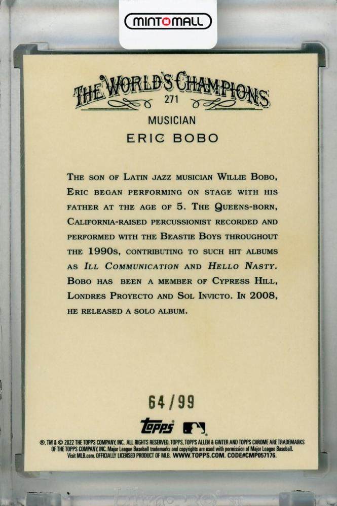 ミントモール / MINT 浦和店 / 2022 Topps Allen & Ginter Chrome Eric Bobo Base Green Refractor(パラレル版) 64/99