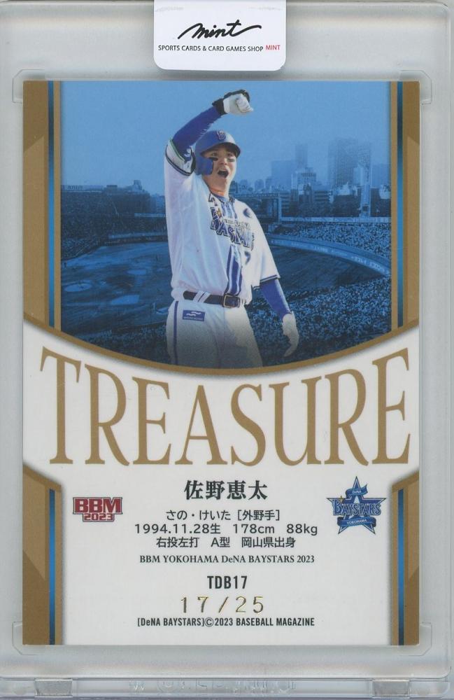 ミントモール / MINT 横浜店 / 2023 BBM 横浜DeNAベイスターズ / 佐野恵太 TREASUREインサートカード 【17/25】