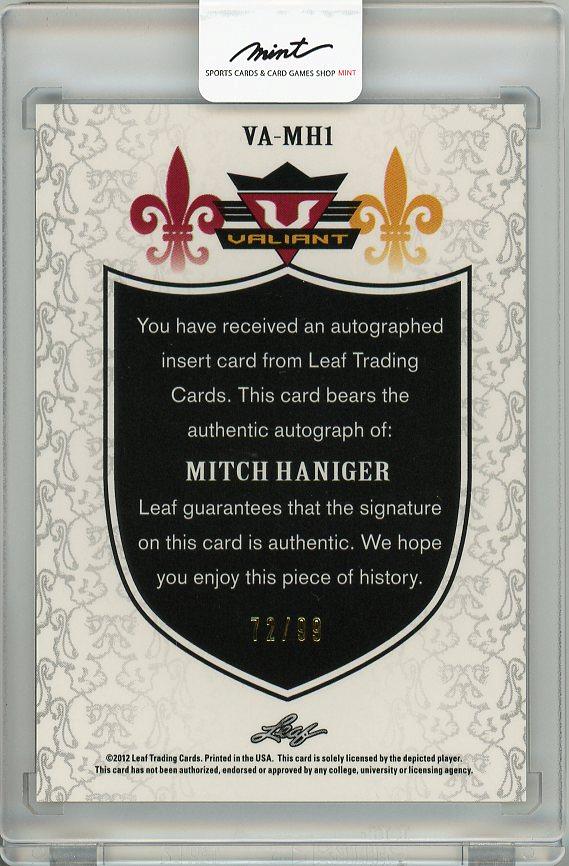 ミントモール / MINT 梅田店 / 2012 LEAF Valiant Mitch Haniger Autograph 72/99