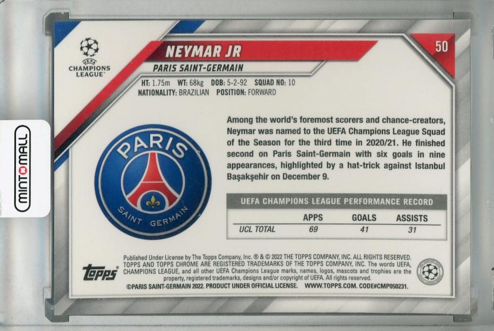 ミントモール / MINT 浦和店 / 2021-22 Topps Chrome UEFA Champions League Paris Saint-Germain Neymar Jr ...
