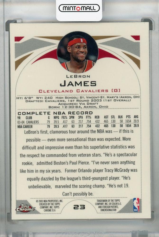 ミントモール / MINT 浦和店 / 2004-05 Topps Chrome Cleveland Cavaliers lebron ...
