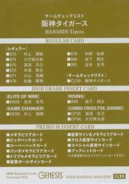 ミントモール / MINT BASE店 (TCシングル通販) / 2023 BBM GENESIS #CL09 阪神タイガース チームチェックリストカード