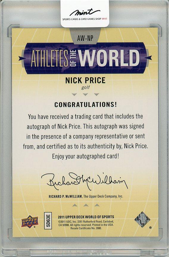 ミントモール / MINT 梅田店 / 2011 UPPER DECK World of Sports Nick Price (Golf ...