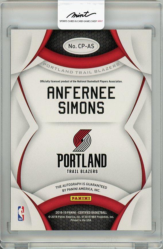 ミントモール / MINT 梅田店 / 【表面若干スレあり】2018-19 PANINI Certified Anfernee Simons ...