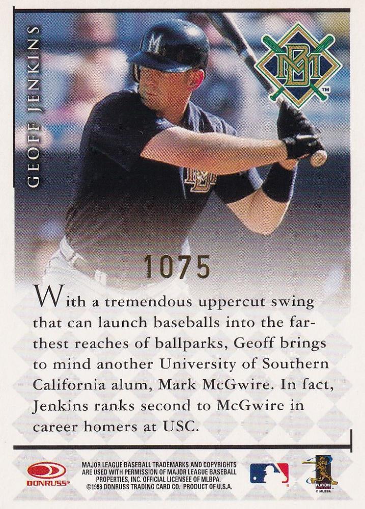 ミントモール / MINT 浦和店 / 1998 Donruss Signature Milwaukee Brewers Geoff ...
