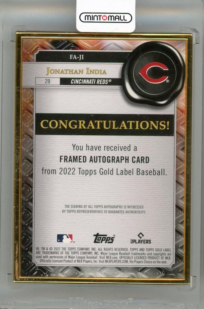 ミントモール / MINT 新宿店 / 2022 TOPPS Gold Label Framed Autographs / Jonathan ...