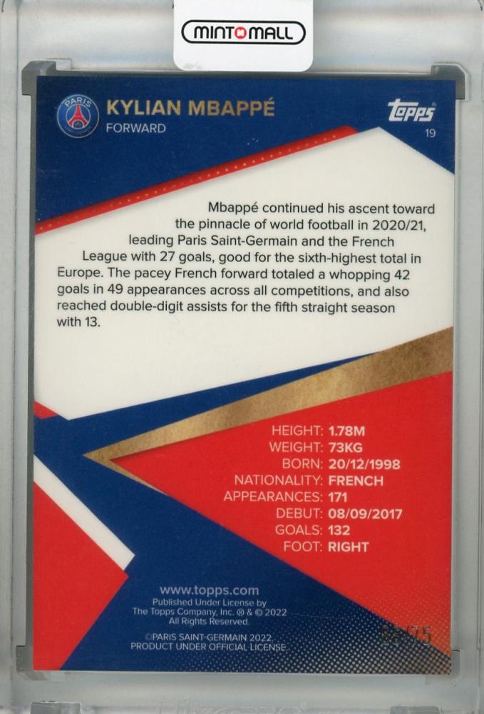 ミントモール / MINT 浦和店 / 2021-22 Topps Paris Saint-Germain Team Set Kylian ...