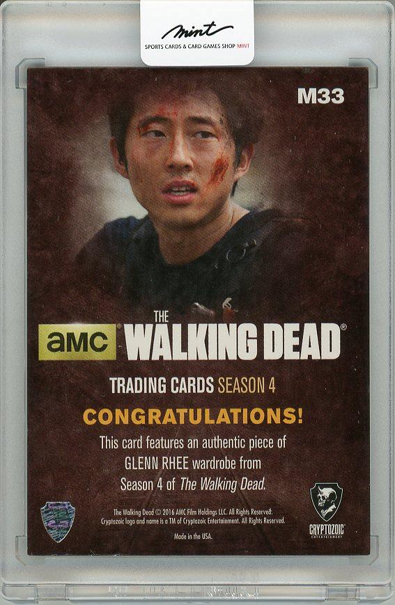 ミントモール / MINT 梅田店 / 【裏面状態若干難有り】2016 CRYPTOZOIC Walking Dead Season 4 Steven Yeun (As Glenn Rhee ...
