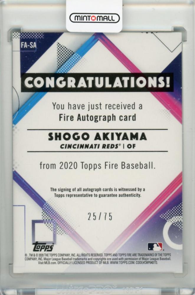 ミントモール / MINT 吉祥寺店 / 2020 TOPPS Fire #FA-SA Fire Autograph Green Shogo ...