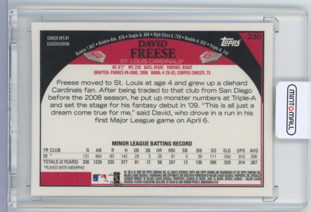 ミントモール / MINT 広島店 / 2009 Topps Chrome Autographs David Freese