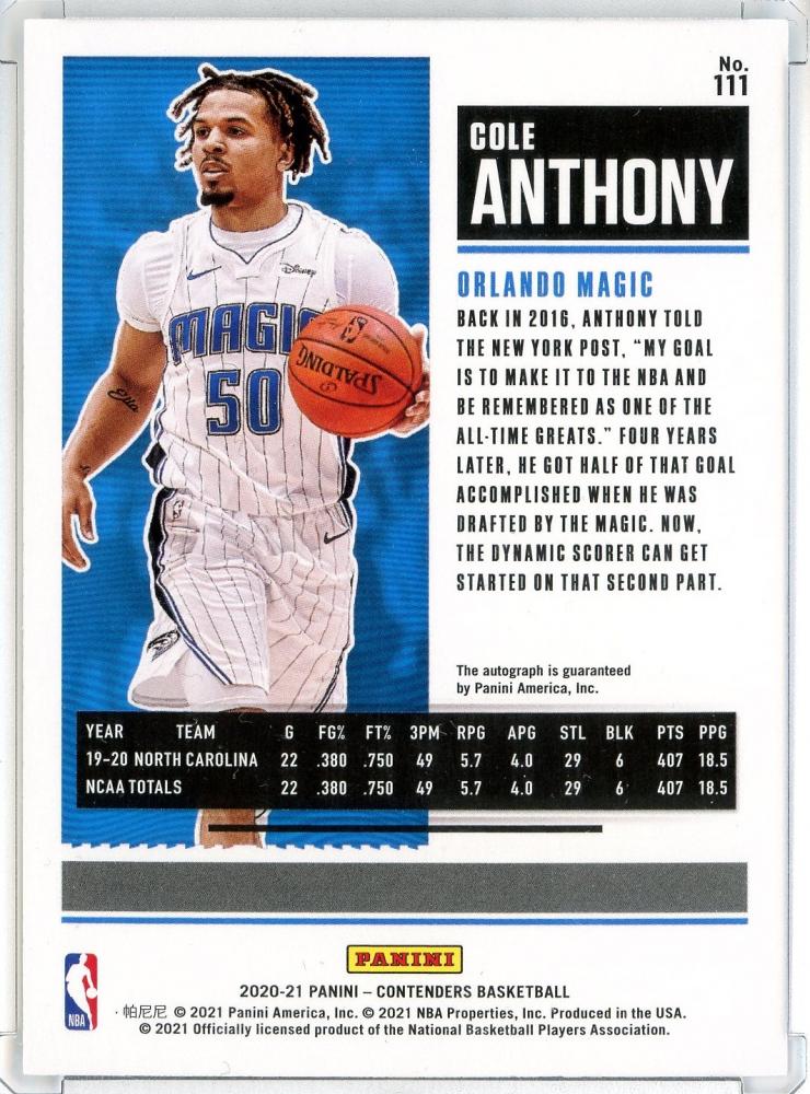 ミントモール / MINT 新宿店 / 2020-21 PANINI Contenders Rookie Ticket Autographs ...