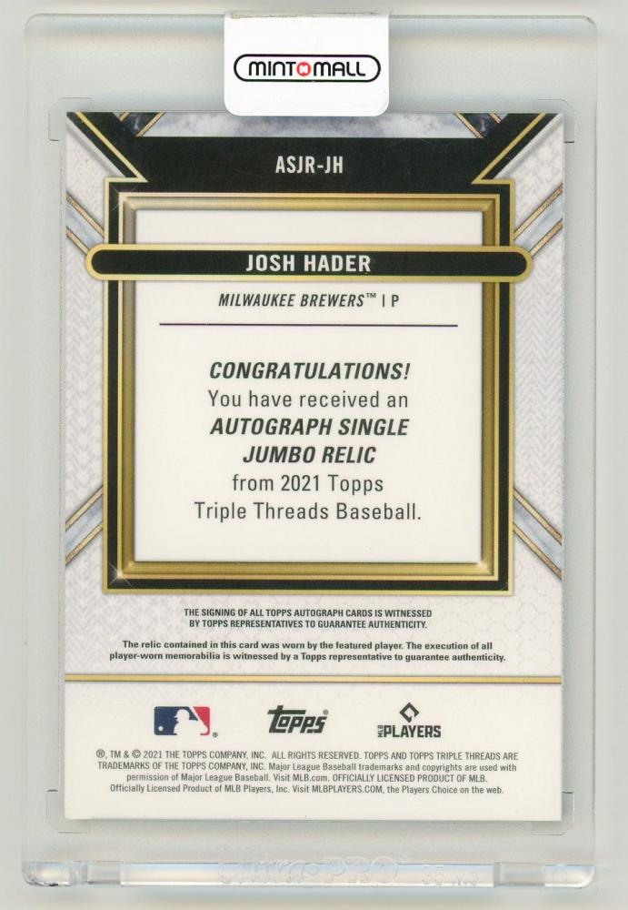 ミントモール / MINT LAB TOKYO店 / 2021 Topps Triple Threads Autograph Single ...
