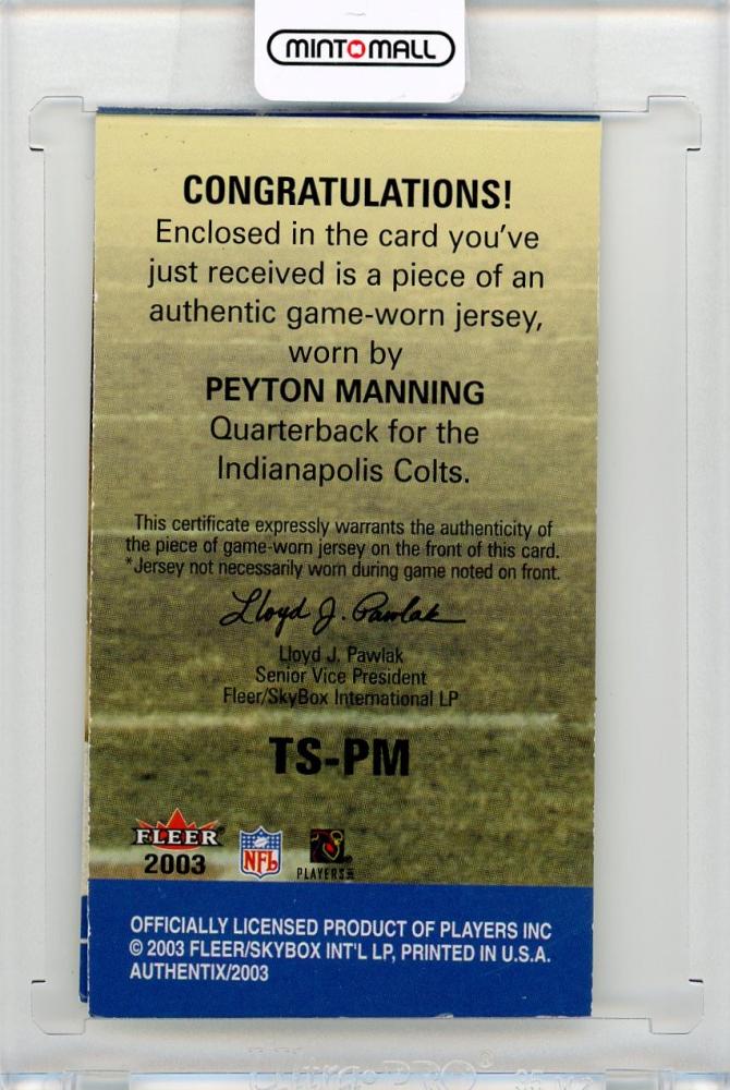 ミントモール / MINT 吉祥寺店 / 2003 Fleer Authentix Indianapolis Colts Peyton ...