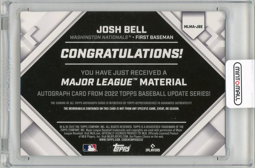 ミントモール / MINT 新宿店 / 2022 TOPPS UPDATE SERIES Major League Material ...