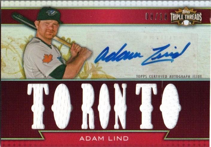 ミントモール / MINT 梅田店 / 【表面微キズあり】2011 TOPPS Triple Threads Adam Lind ...